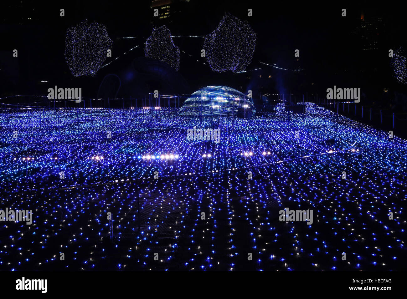 Tokyo, Japan. 5th December, 2016. People enjoy illuminations with ...