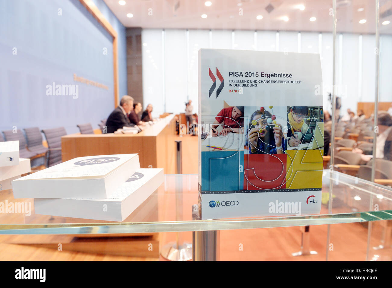 Berlin, Germany. 6th Dec, 2016. The OECD education report PISA 2015 is ...