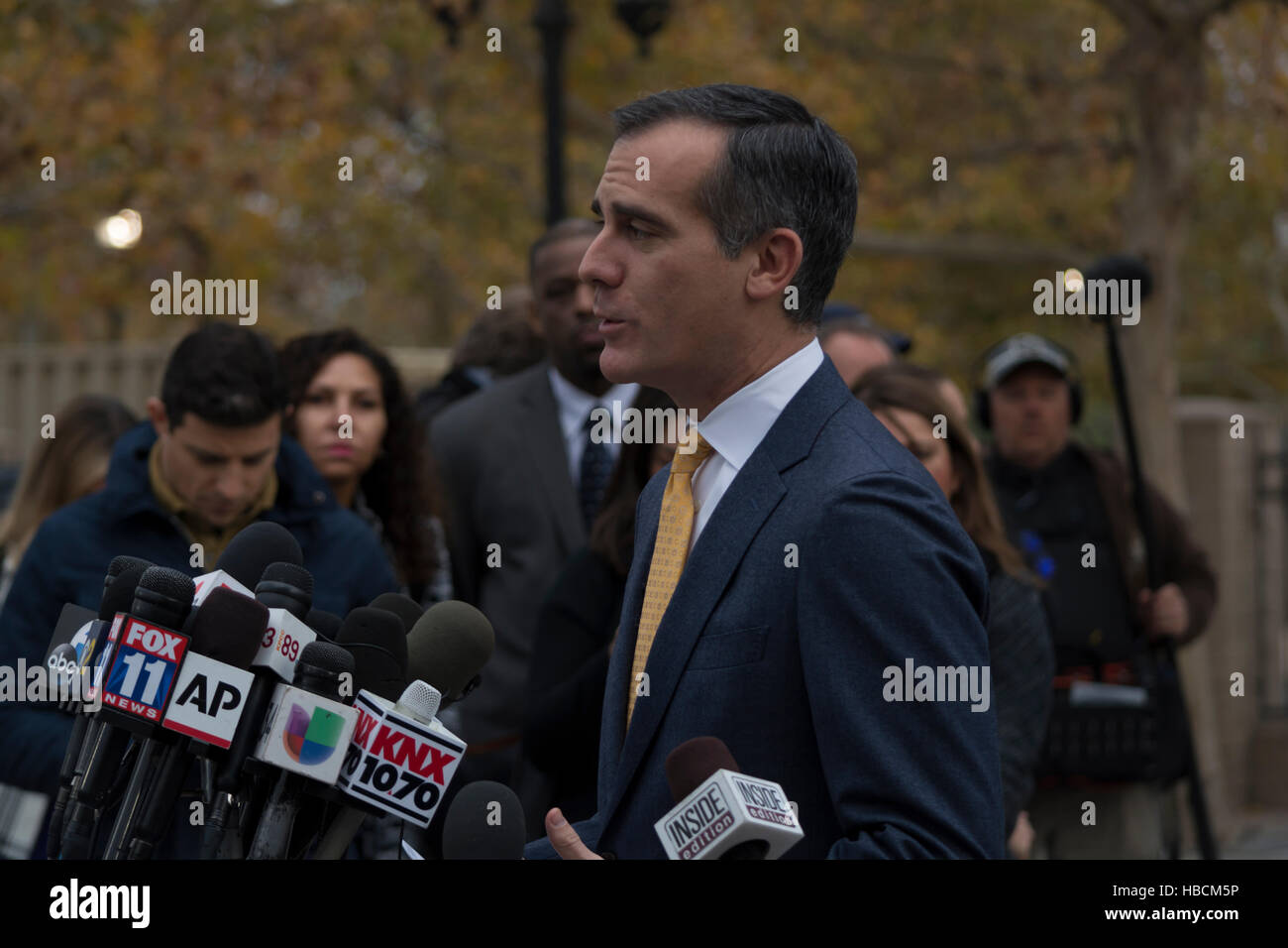 Los Angeles, USA. 6th December 2016. Los Angeles Mayor Eric Garcetti ...