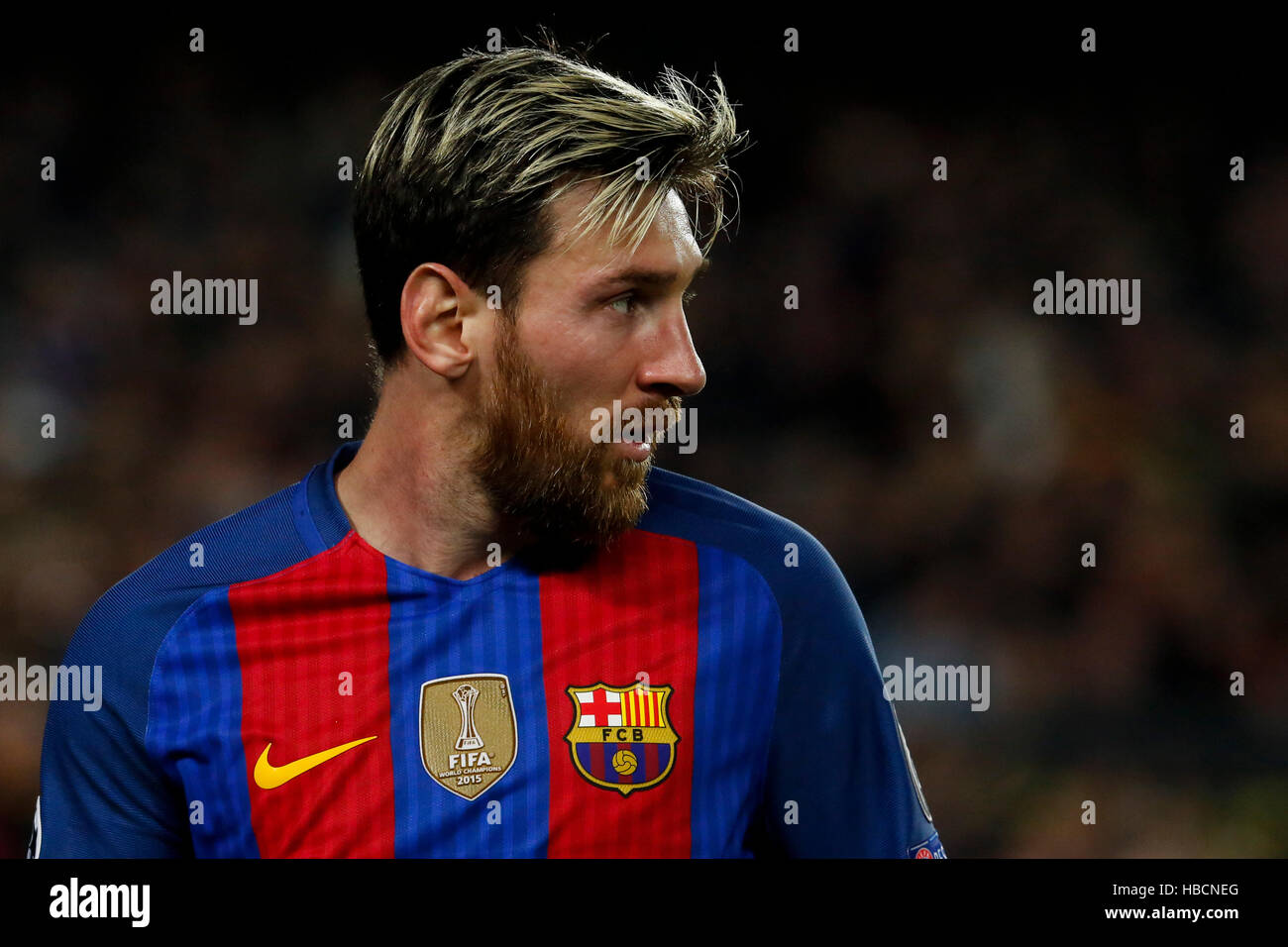 Barcelona, Spain. 6th Dec, 2016. Barcelona's Lionel Messi reacts during ...
