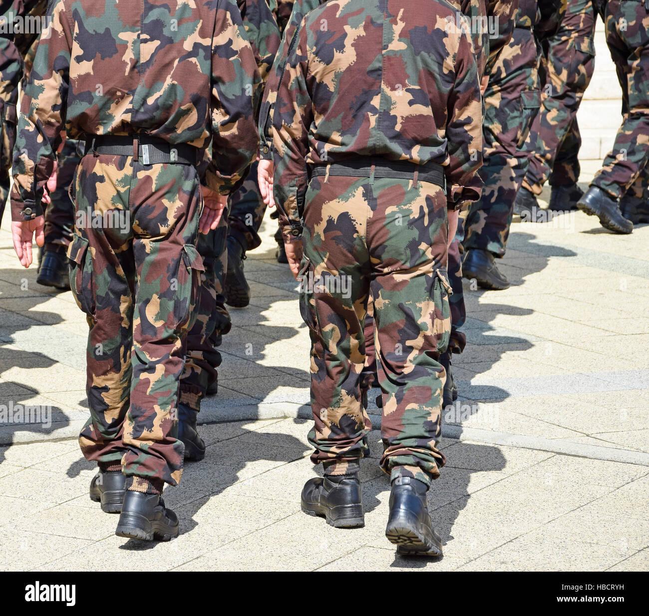 Soldiers are standing in a row Stock Photo - Alamy