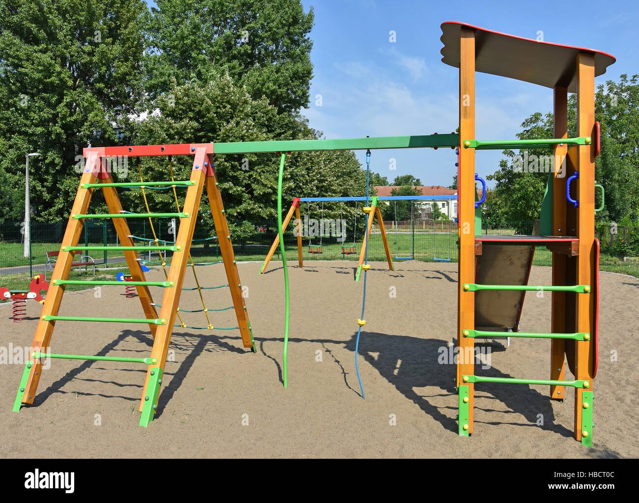 Jungle gym at the playground outdoors Stock Photo - Alamy
