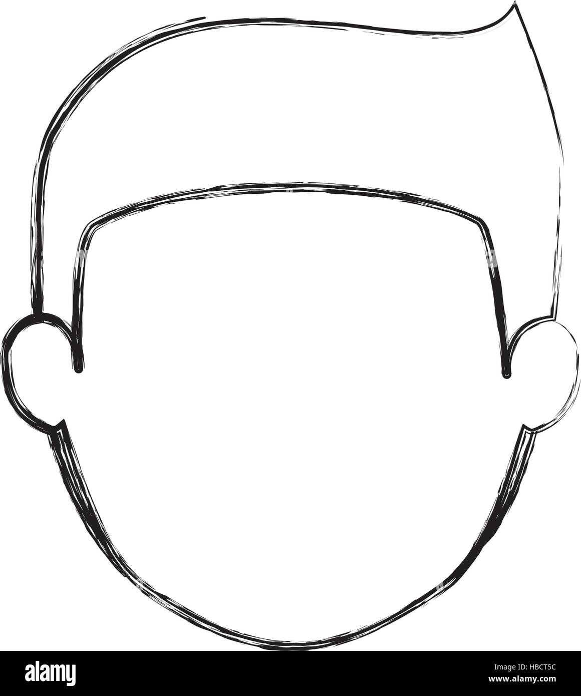 Man head icon. Male avatar person people and human theme. Isolated ...