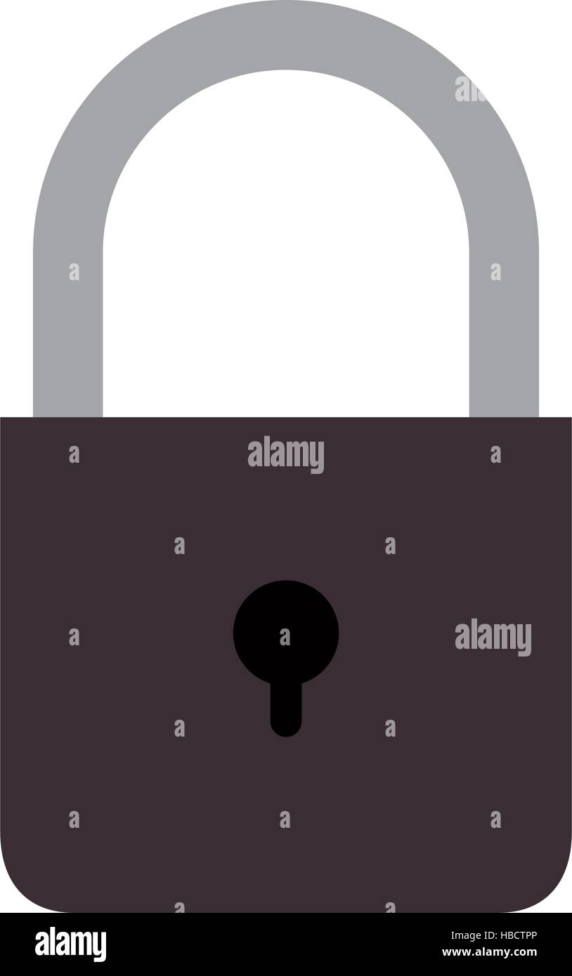 Padlock icon. Security system warning protection and danger theme ...