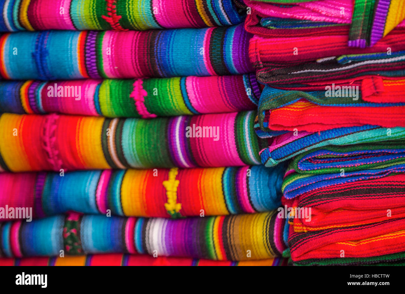 Mayan blankets textile designs on the market in Chichicastenango in ...