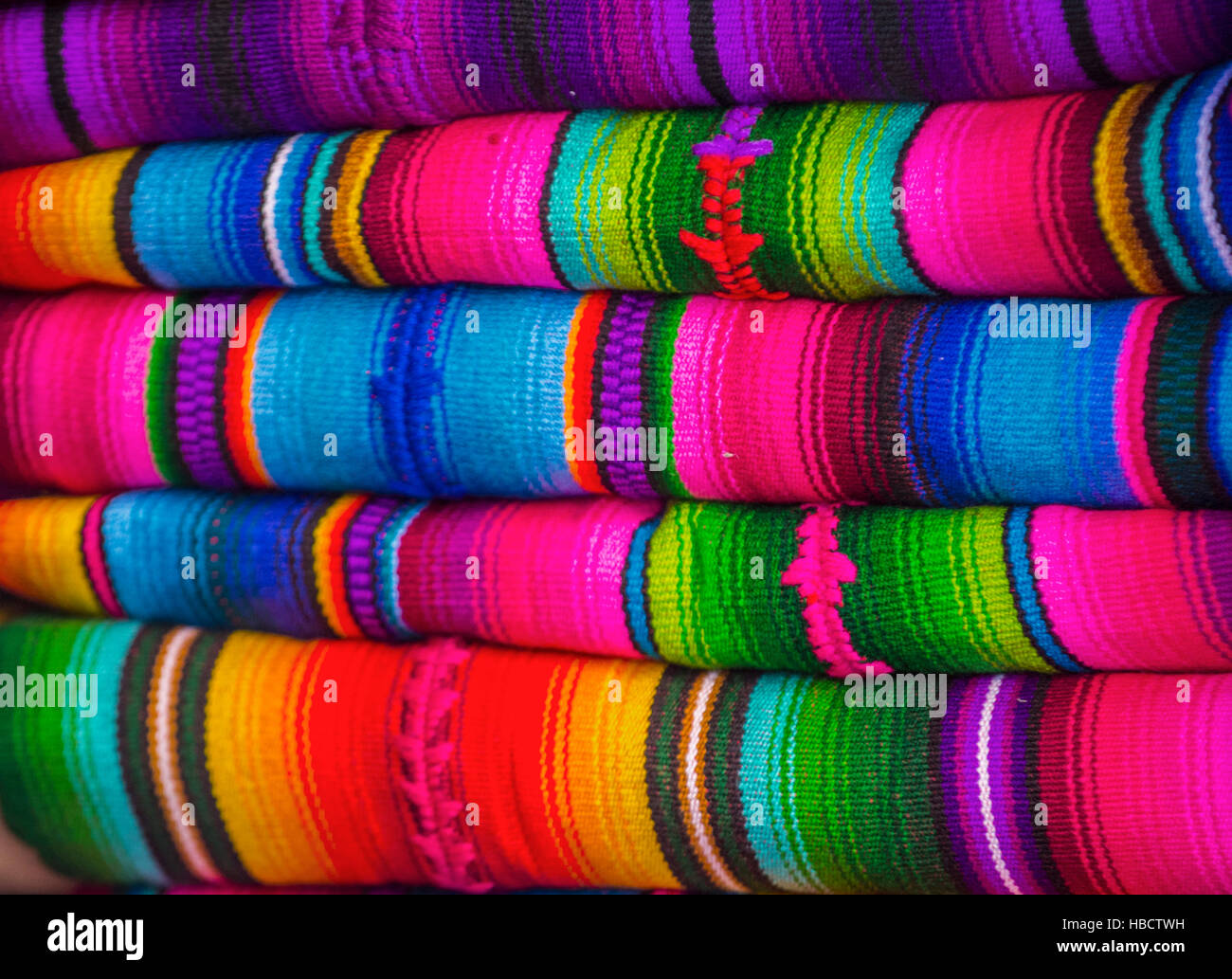 Mayan blankets textile designs on the market in Chichicastenango in ...