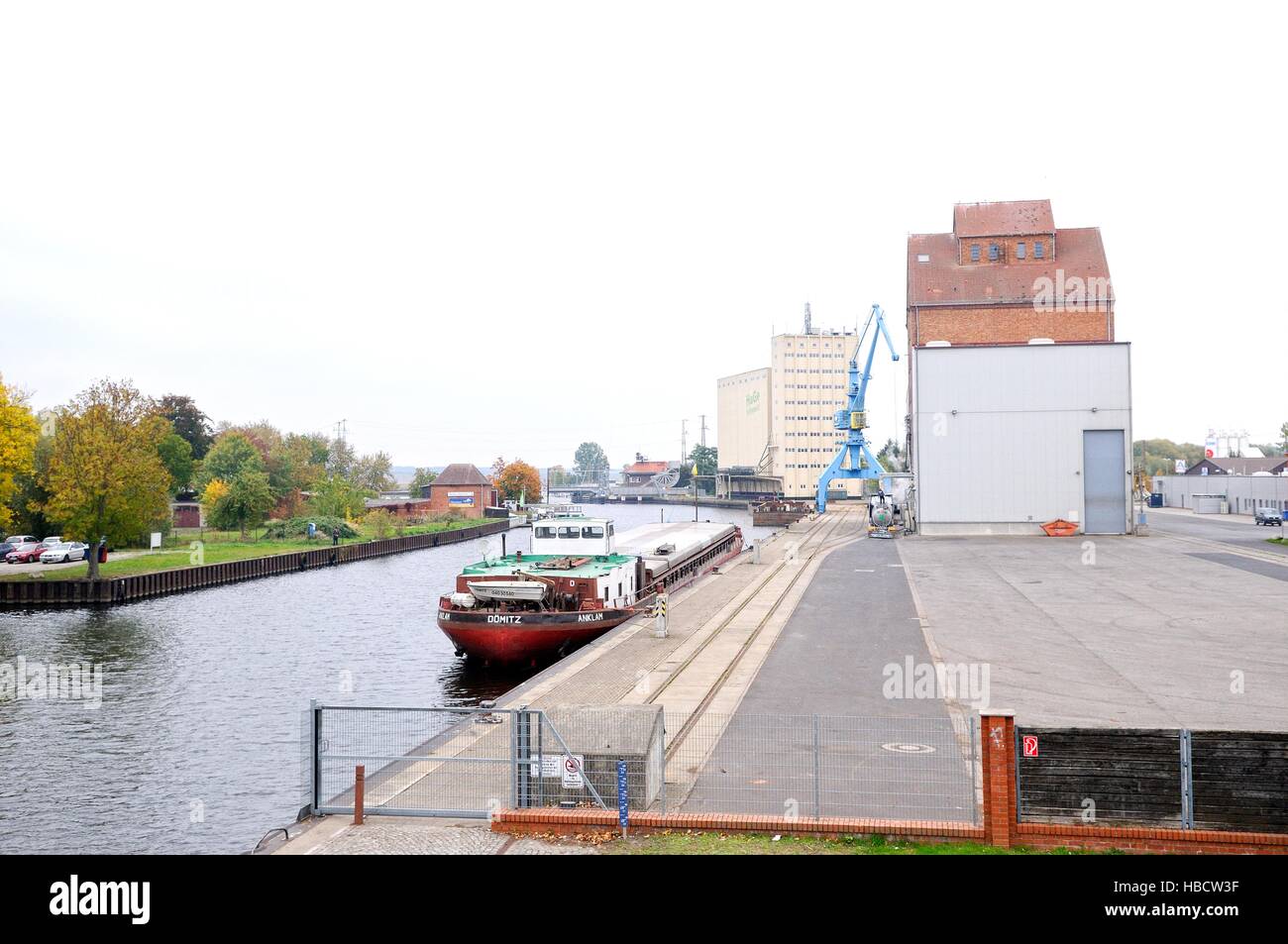 Inland port Hanseatic city Anklam Germany Stock Photo - Alamy