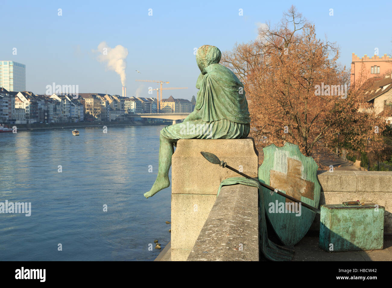 Helvetia basel statue hi-res stock photography and images - Alamy