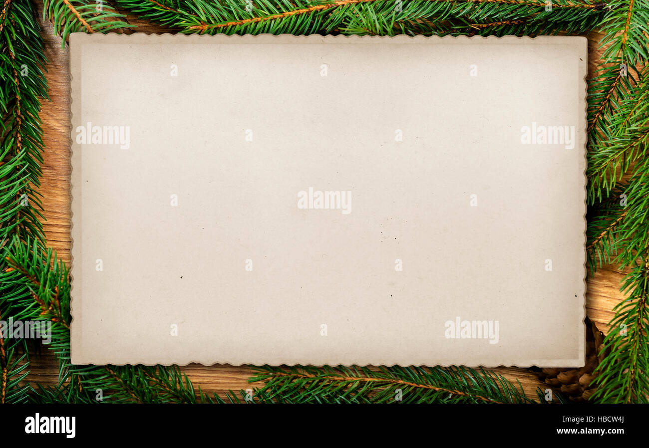 Christmas tree frame and card Stock Photo - Alamy