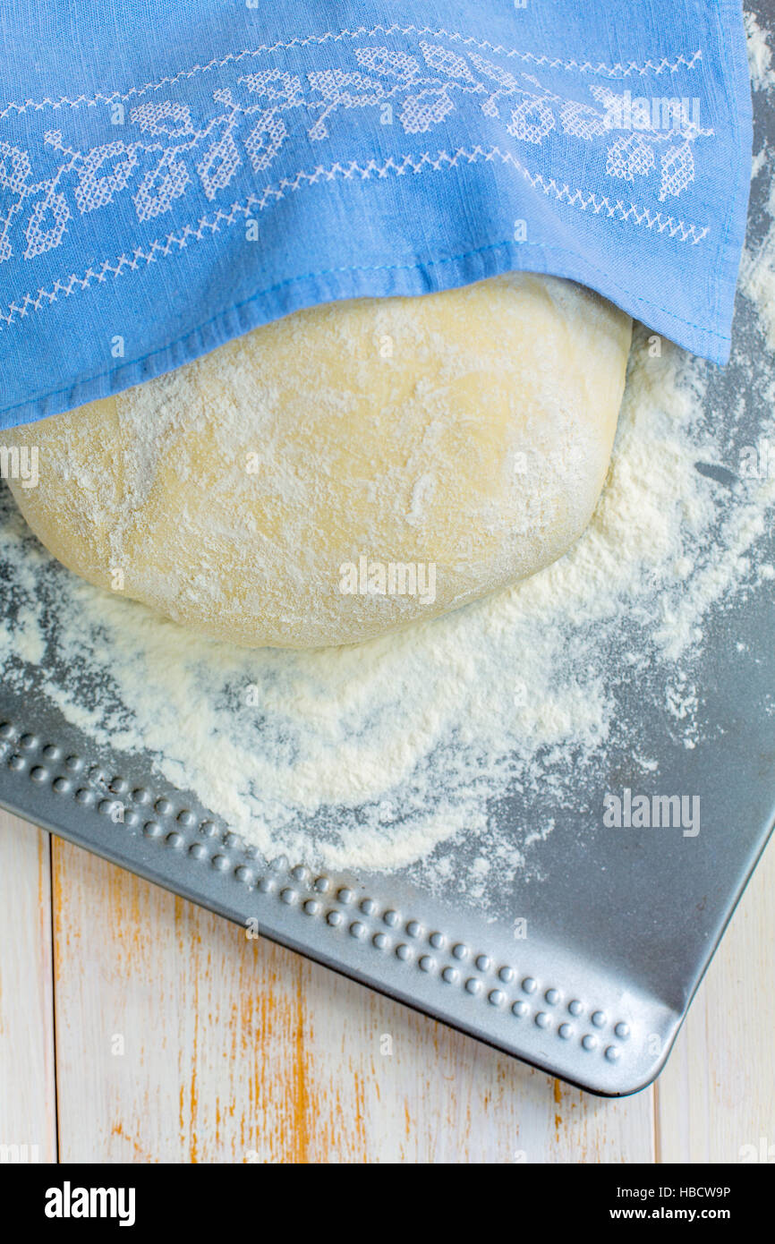 Wooden round dough ball hi-res stock photography and images - Alamy