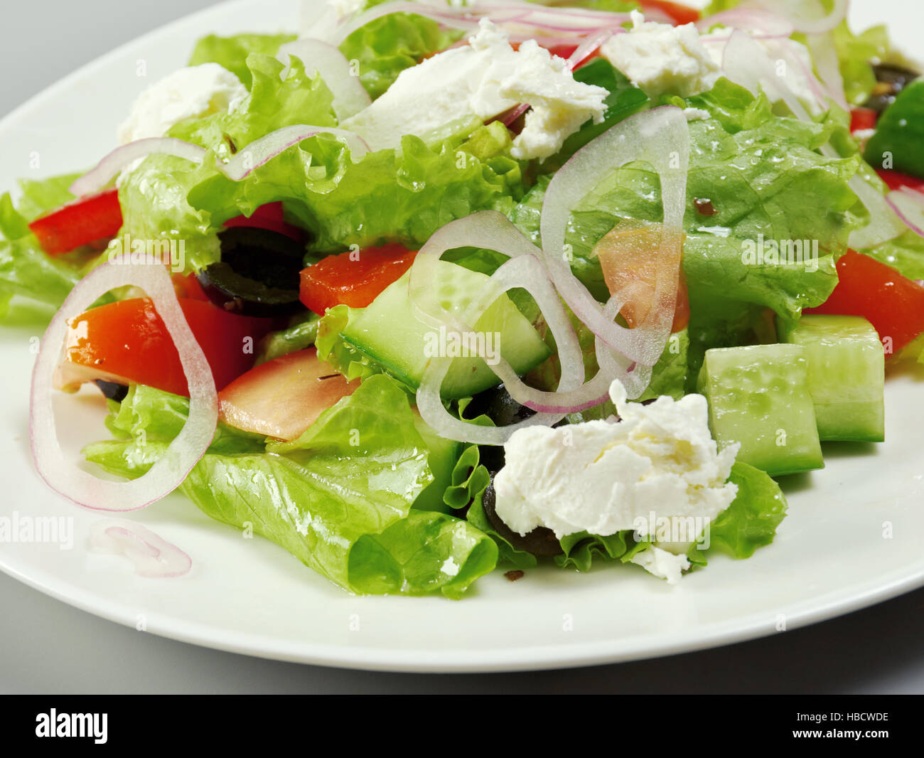 Italian salad Mediterranean-style Stock Photo - Alamy