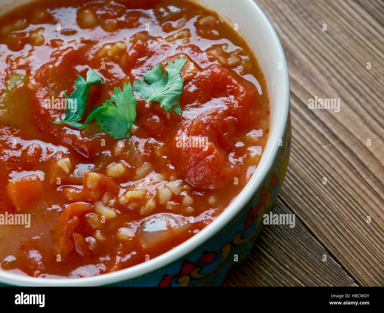 Tomato Bulgur Soup Stock Photo - Alamy
