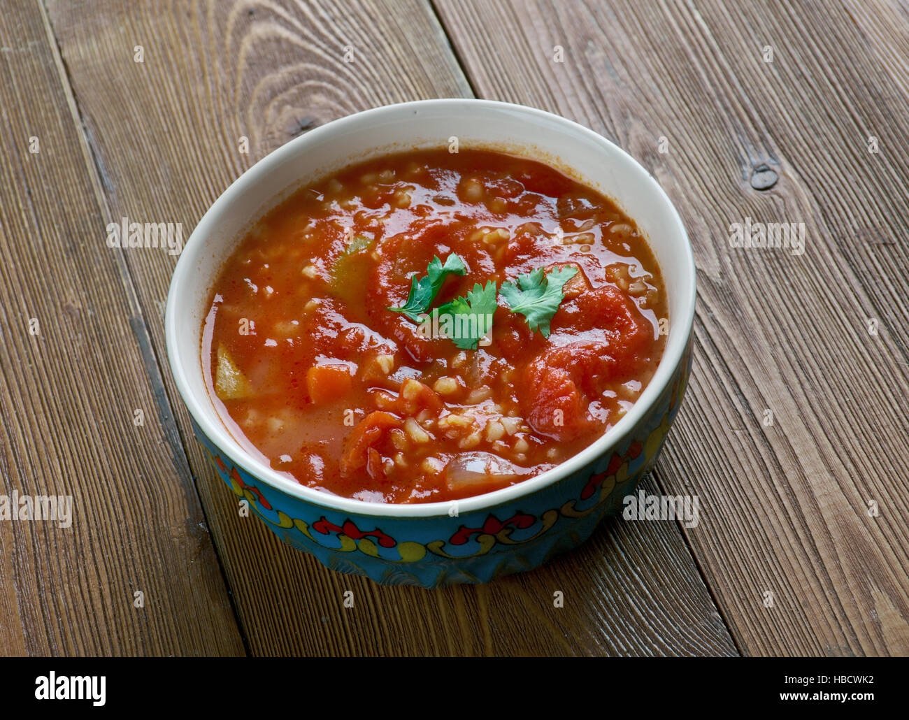Tomato Bulgur Soup Stock Photo - Alamy
