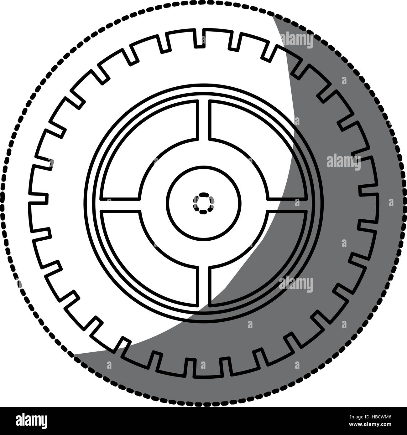 Gear icon. Cog circle wheel machine part and technology theme. Isolated ...