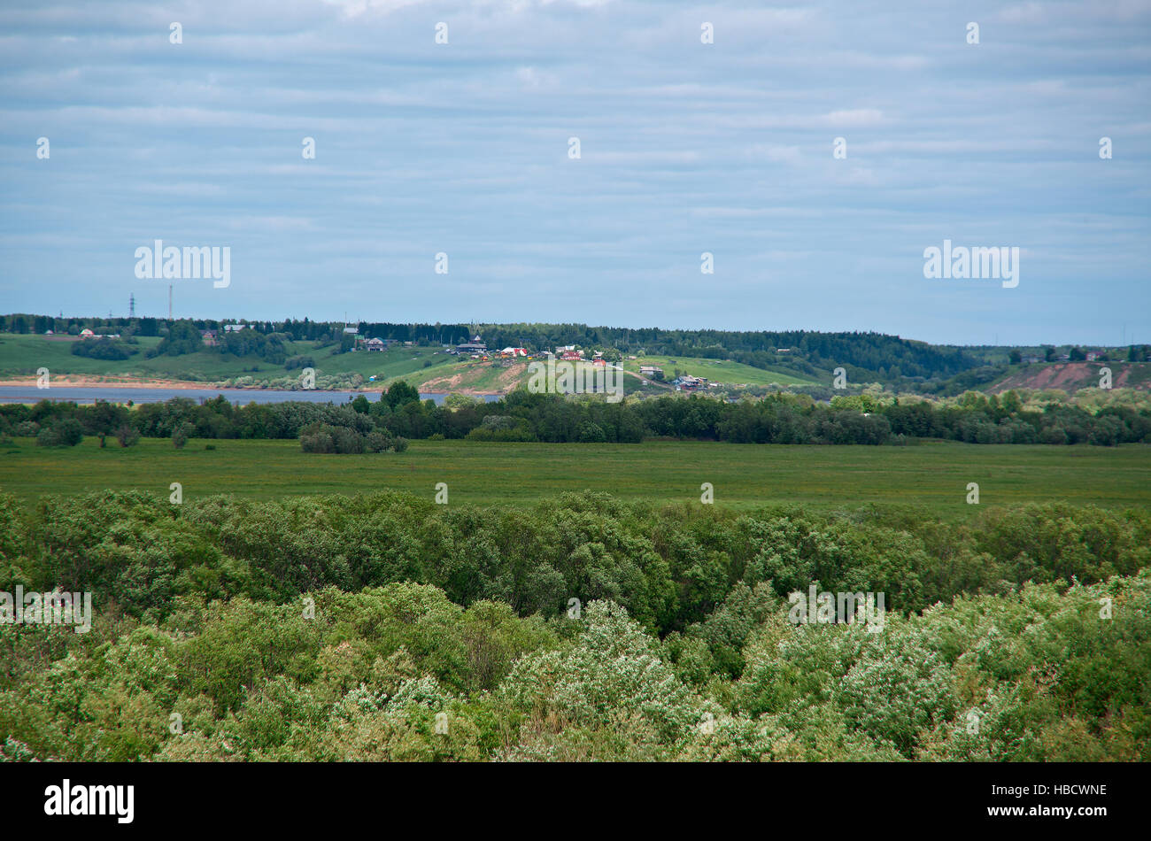Russian spring meadow Stock Photo - Alamy