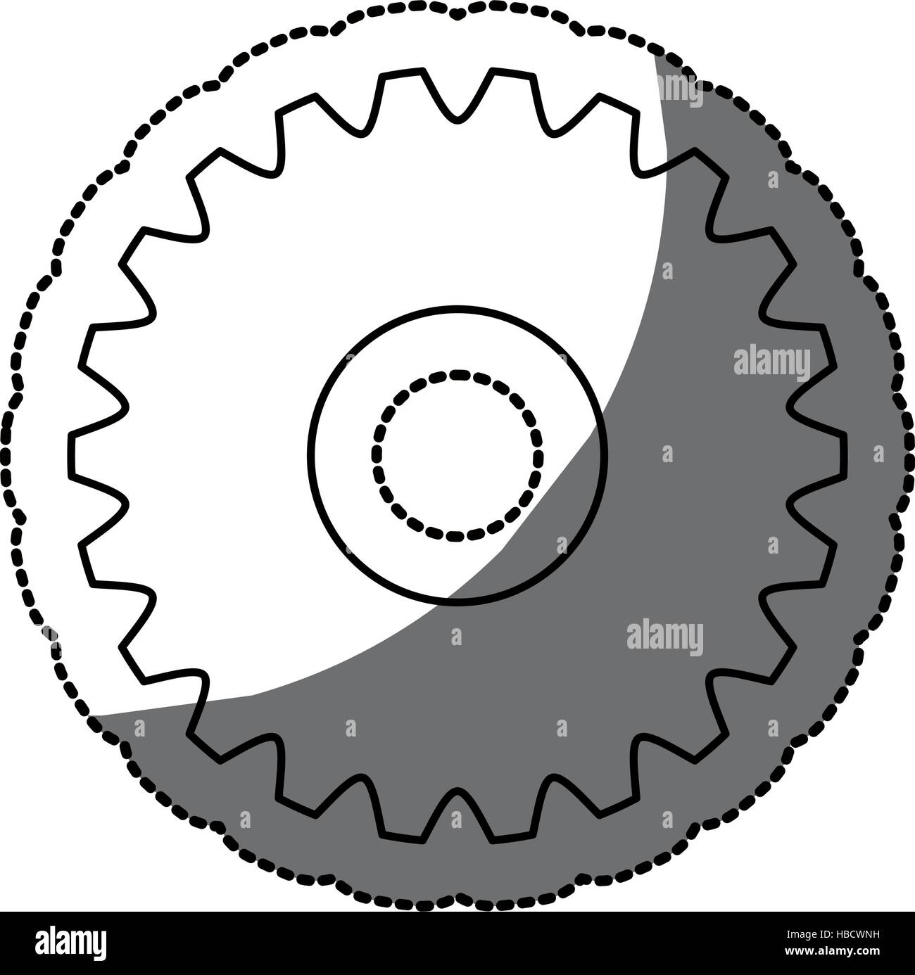 Gear icon. Cog circle wheel machine part and technology theme. Isolated ...