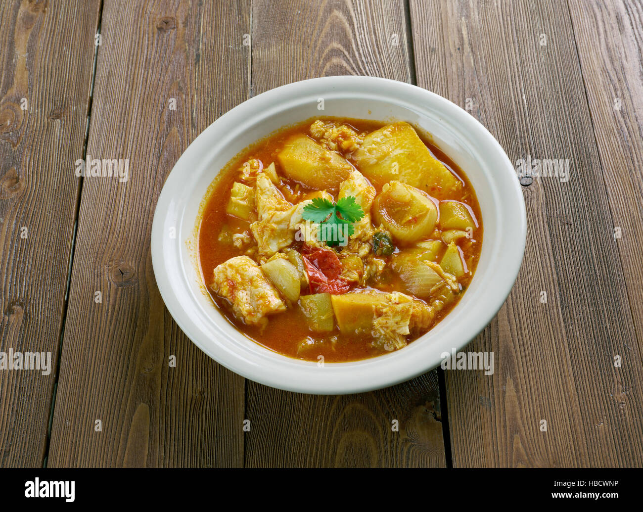 Spiced haddock chowder Stock Photo - Alamy