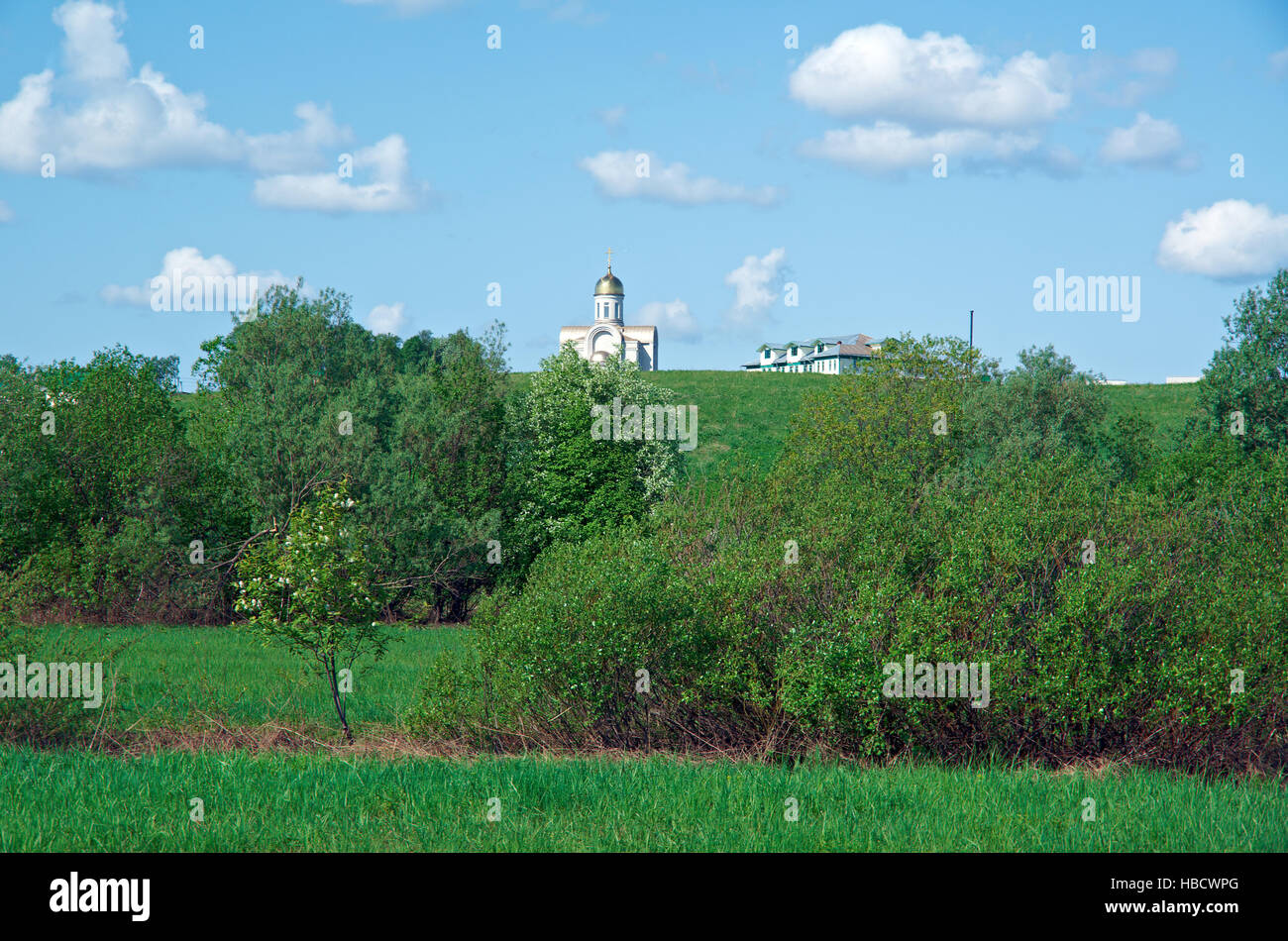 Russian spring meadow Stock Photo - Alamy