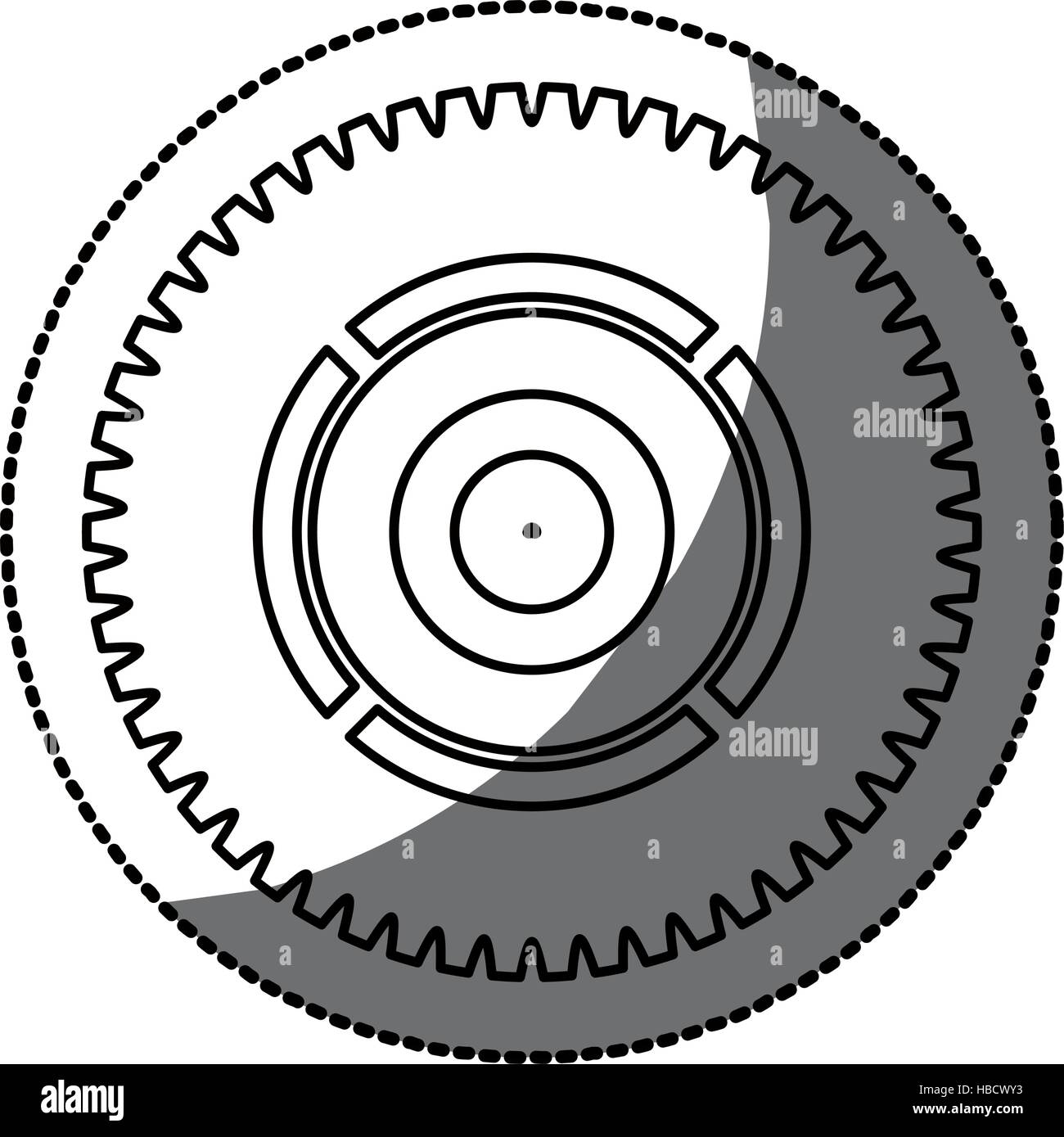 Gear icon. Cog circle wheel machine part and technology theme. Isolated ...