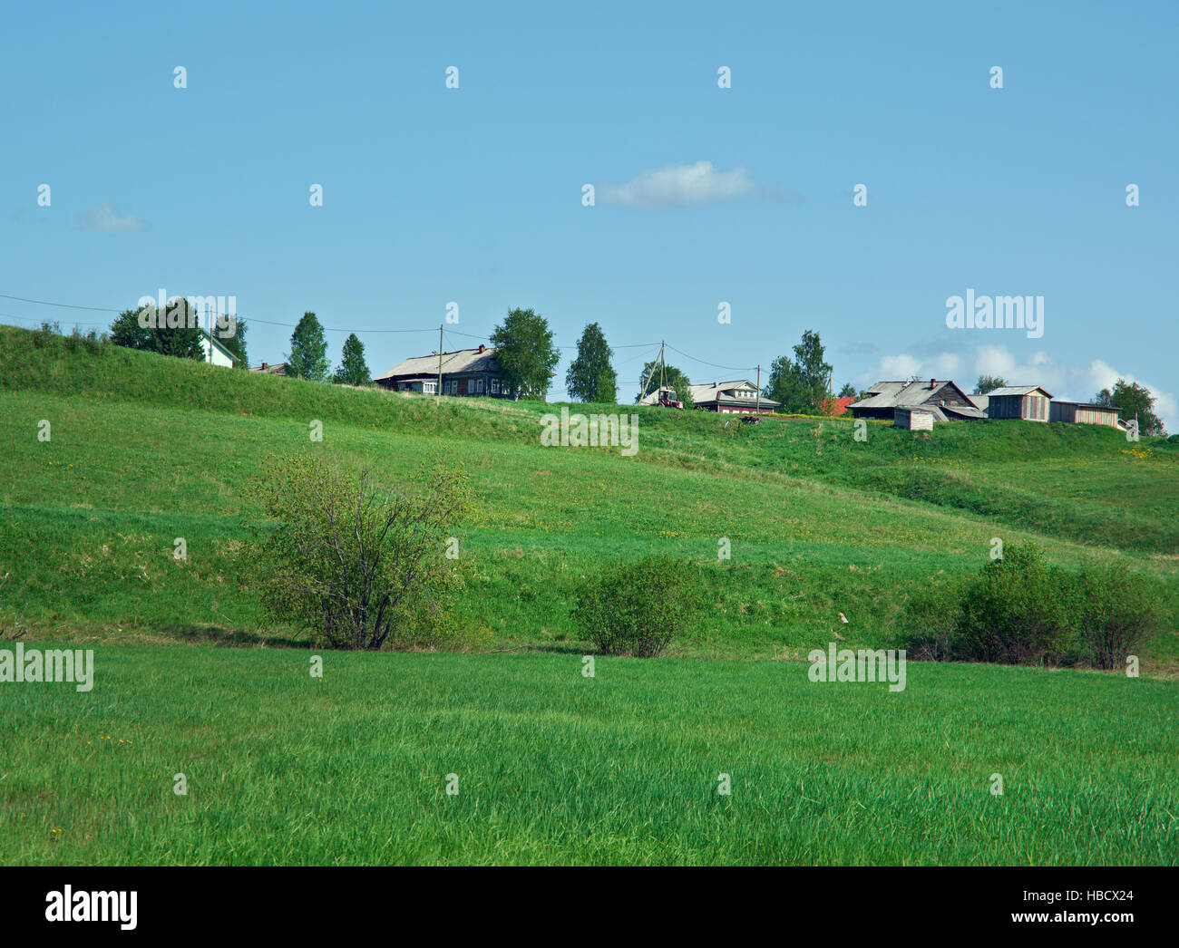 North Russian village Stock Photo - Alamy