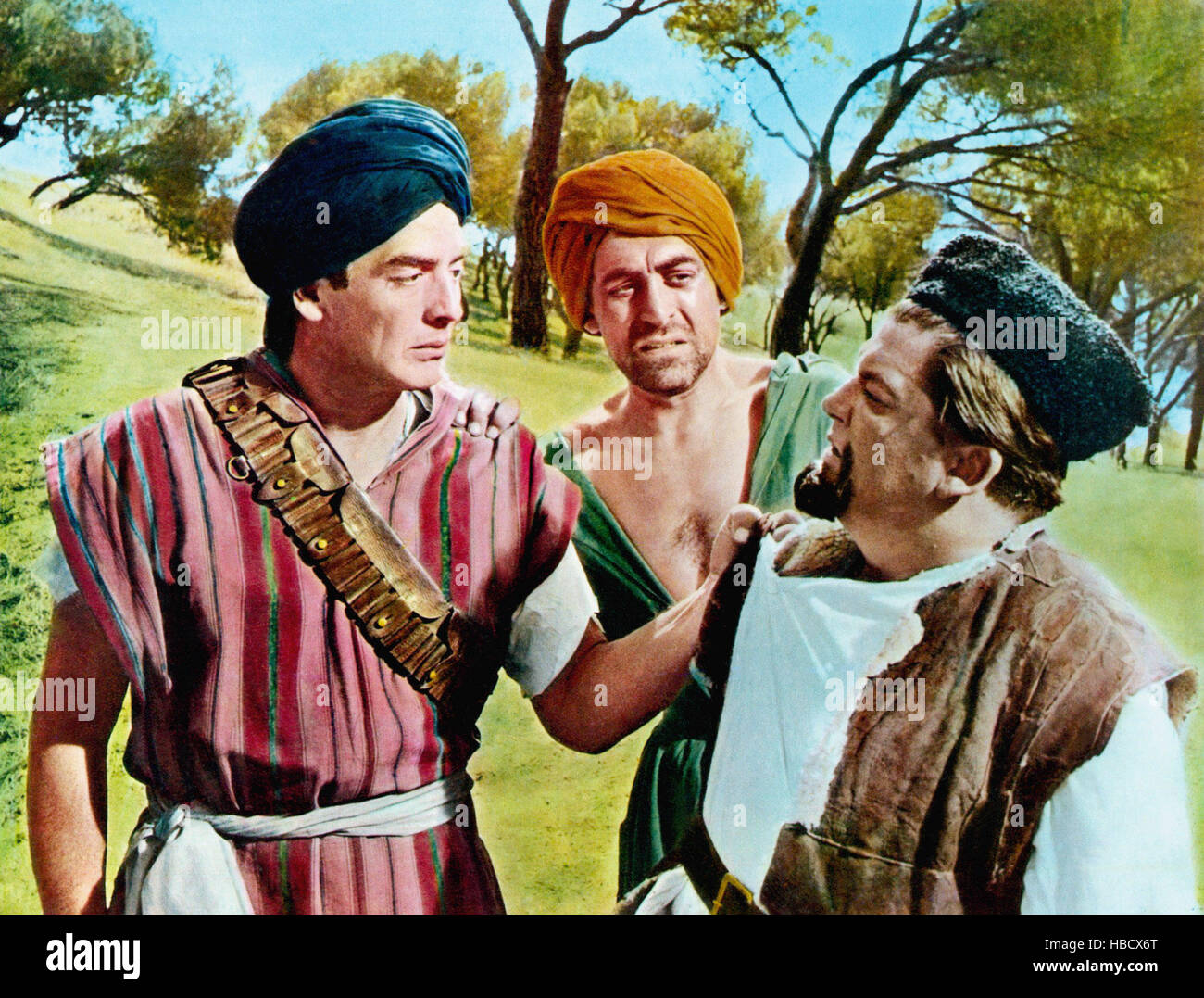 THE BANDIT OF ZHOBE, from left: Victor Mature, Walter Gotell, Denis ...