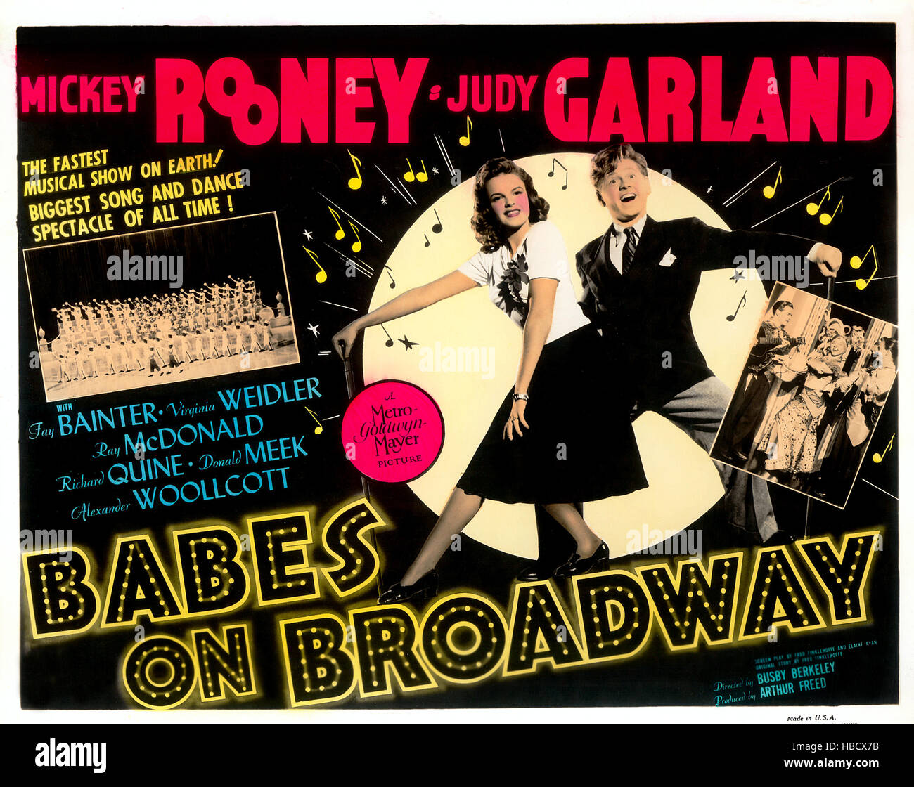 BABES ON BROADWAY, (poster art), Judy Garland, Mickey Rooney, 1941 ...
