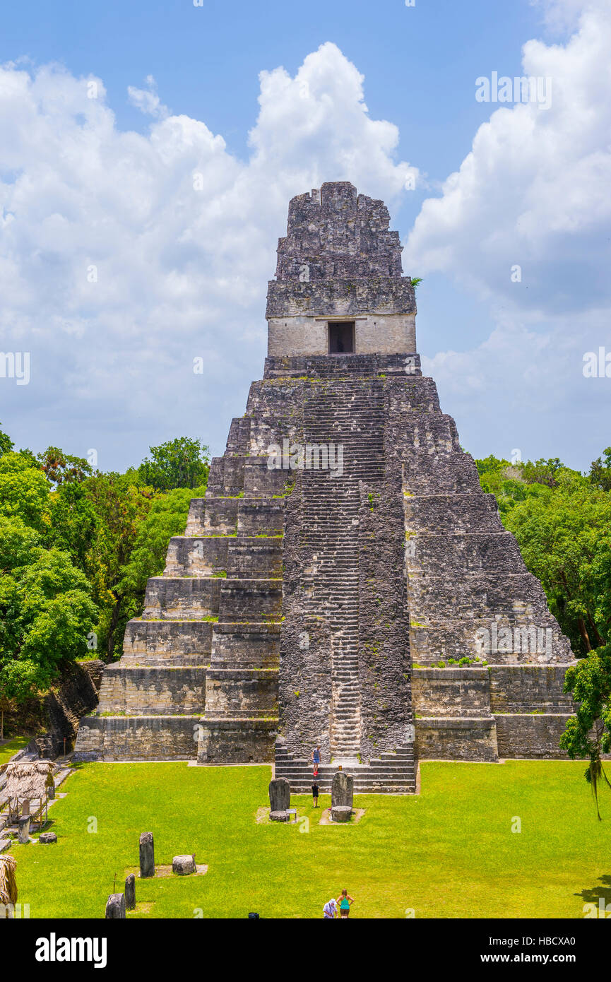 The archaeological site of the pre-Columbian Maya civilization in Tikal ...