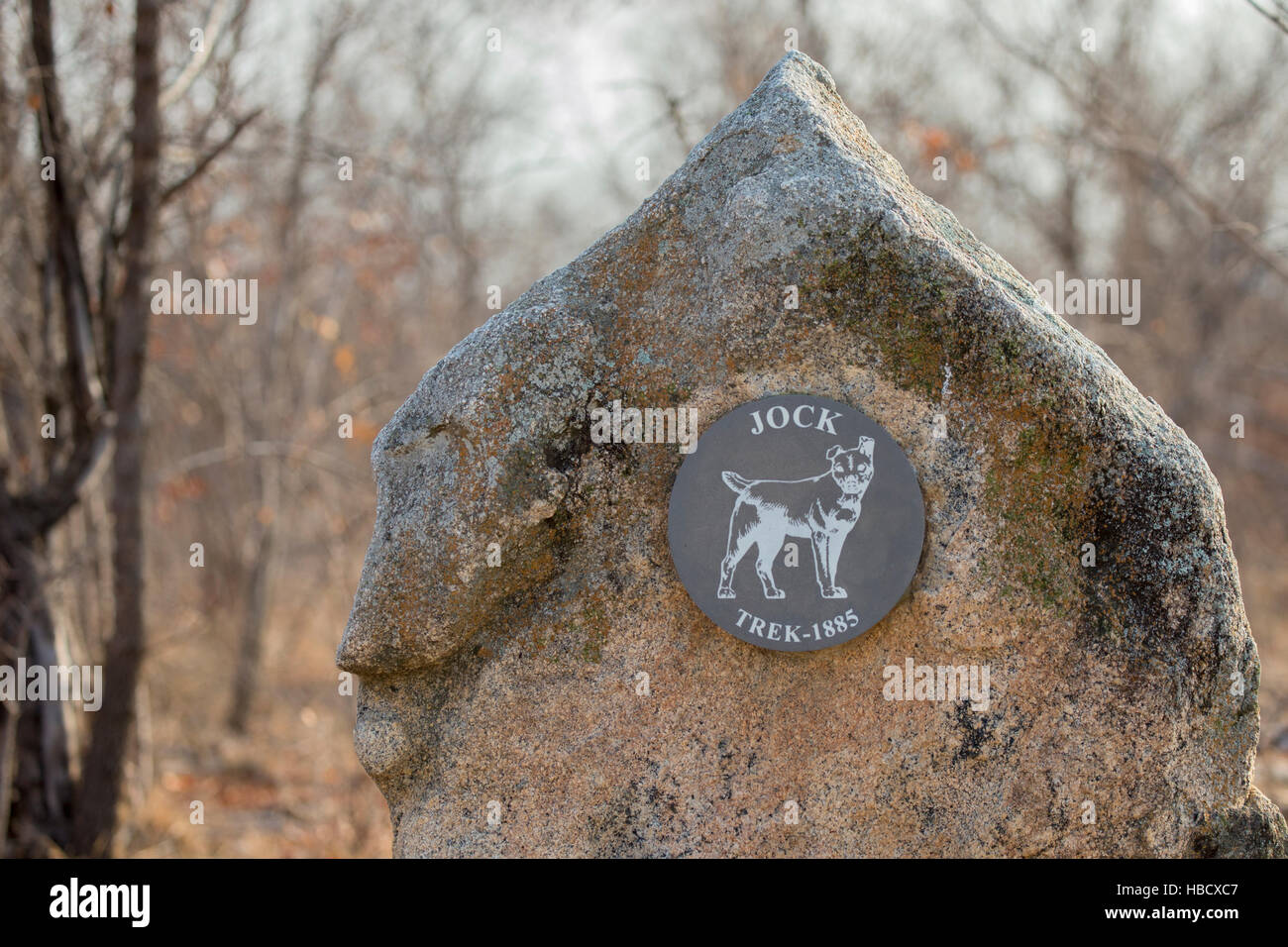 Jock of the Bushveld memorial plaque, Kruger National Park, South ...
