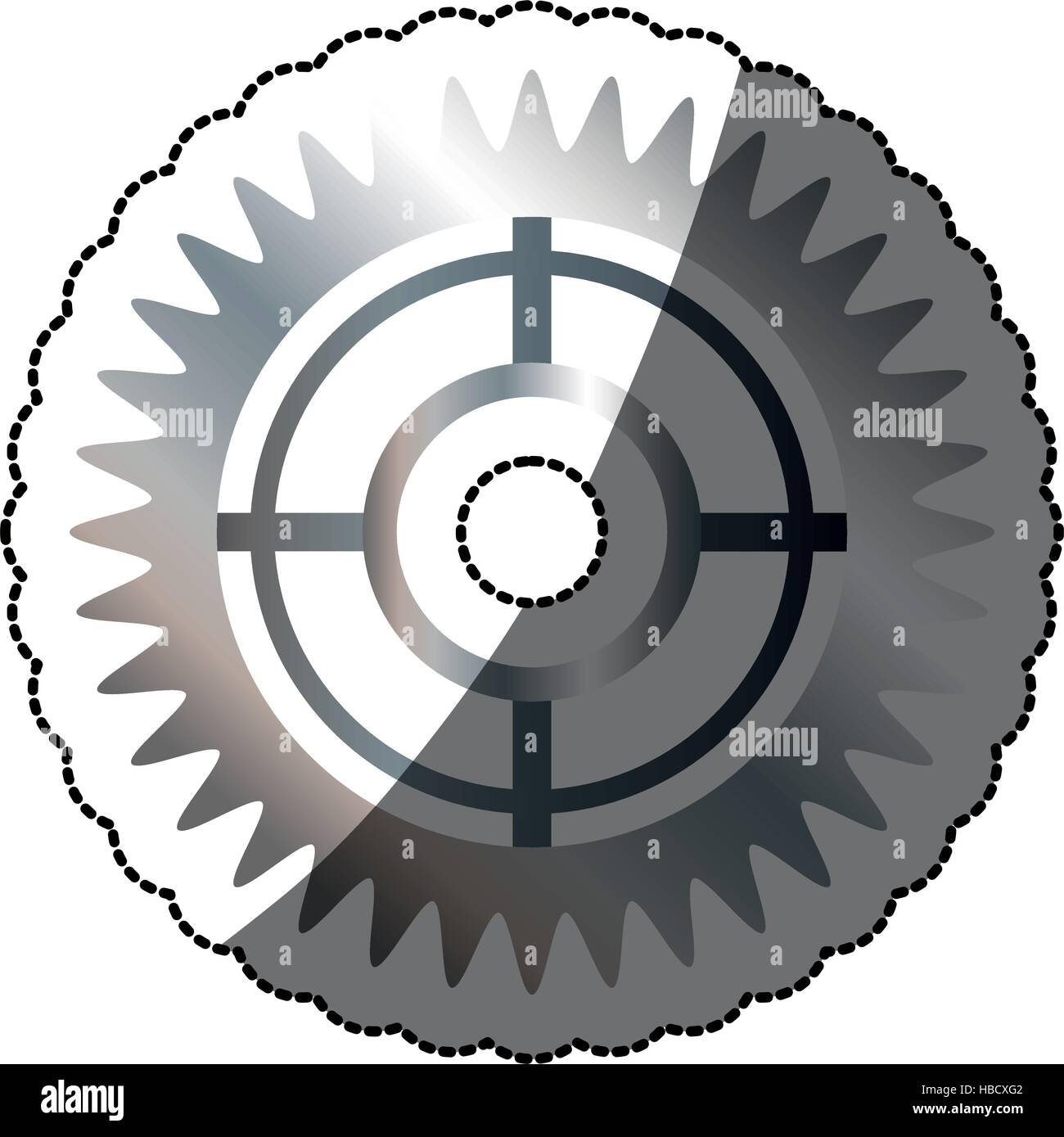 Gear icon. Cog circle wheel machine part and technology theme. Isolated ...