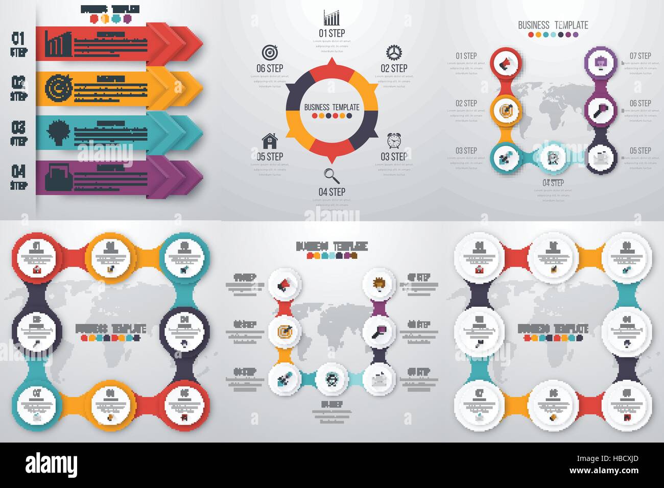 Set with infographics Stock Vector Image & Art - Alamy