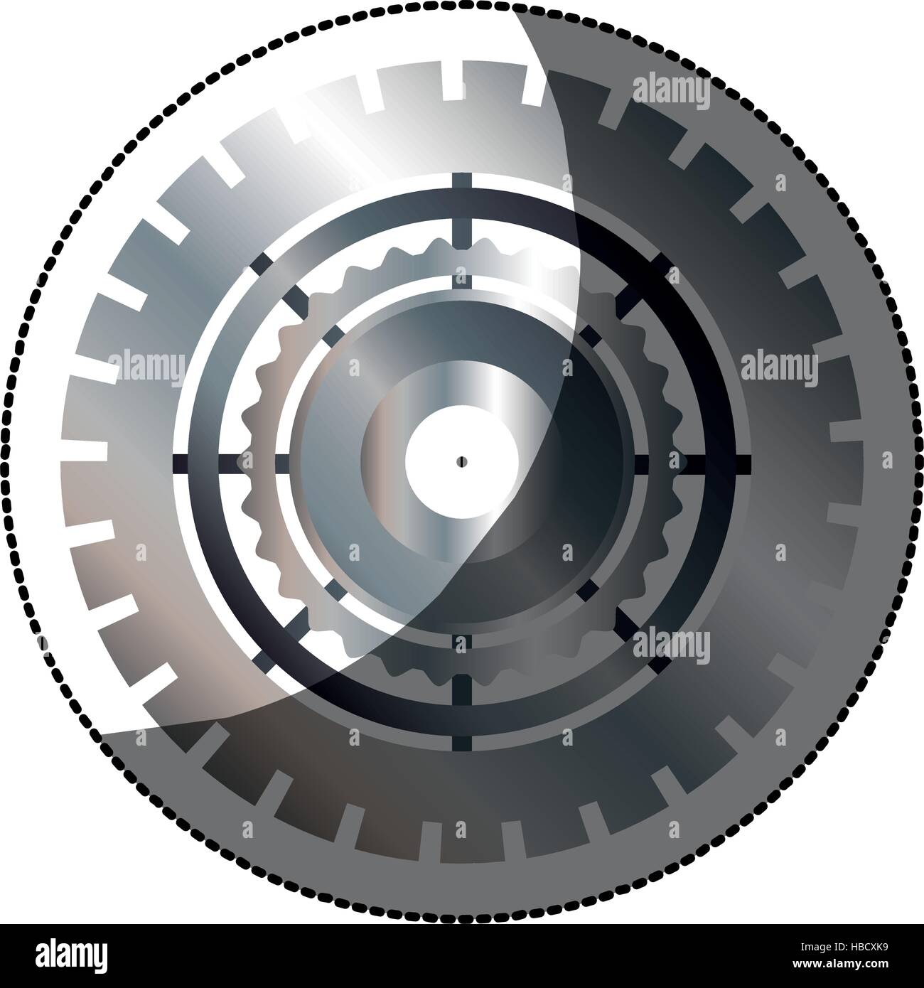 Gear icon. Cog circle wheel machine part and technology theme. Isolated ...