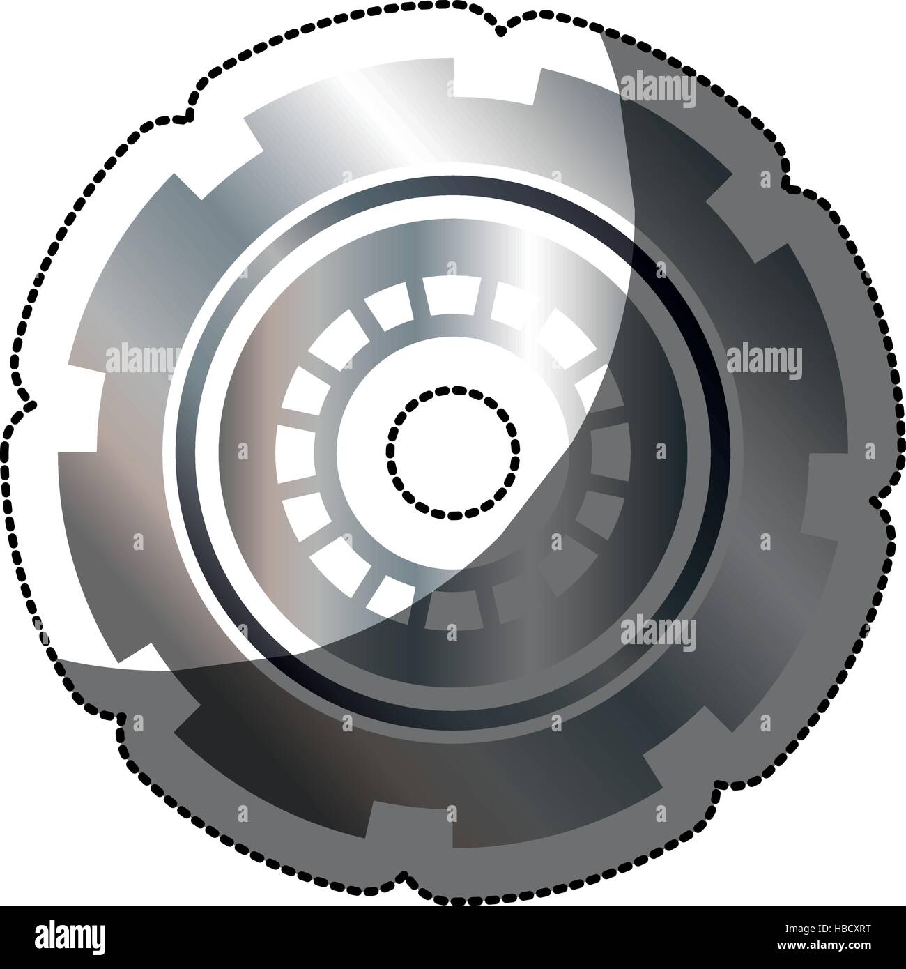 Gear icon. Cog circle wheel machine part and technology theme. Isolated ...