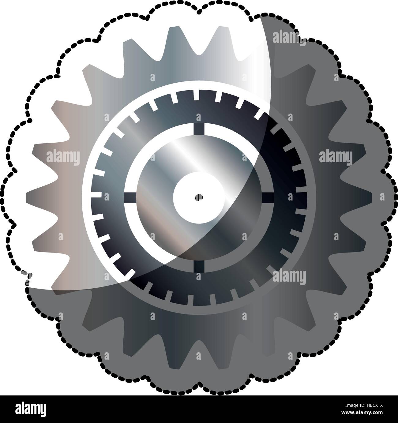 Gear icon. Cog circle wheel machine part and technology theme. Isolated ...
