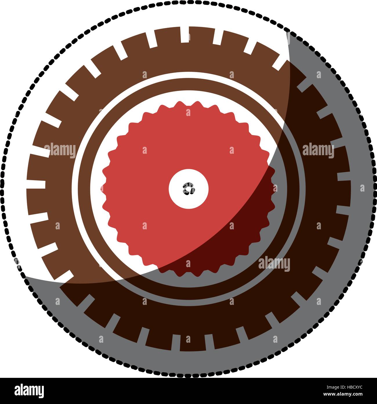 Gear icon. Cog circle wheel machine part and technology theme. Isolated ...