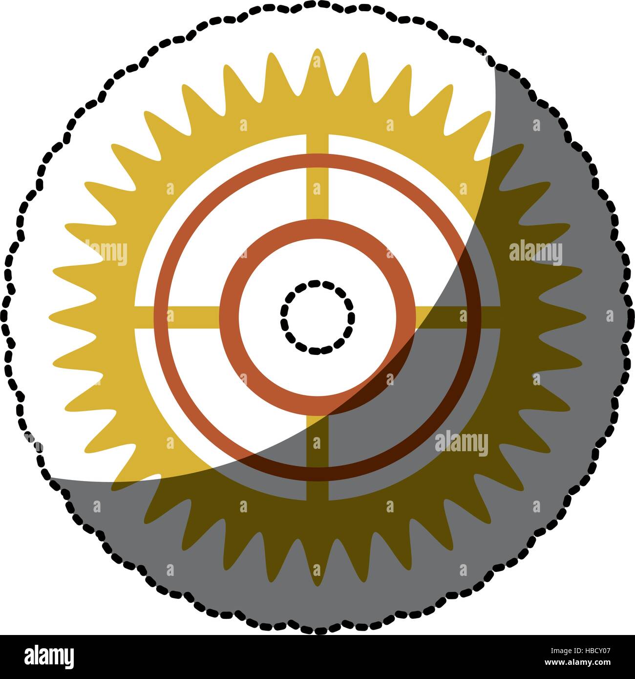 Gear icon. Cog circle wheel machine part and technology theme. Isolated ...