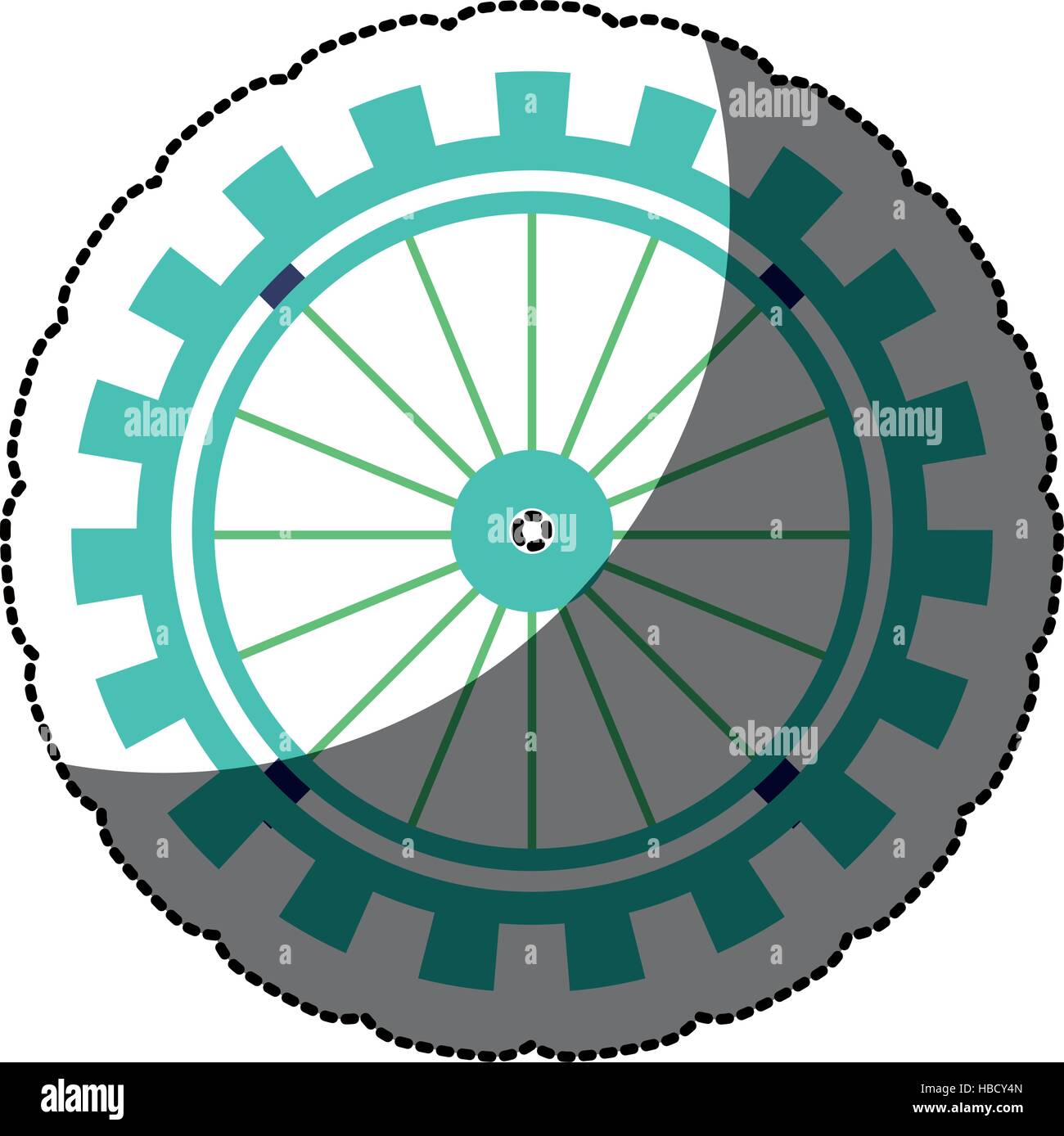 Gear icon. Cog circle wheel machine part and technology theme. Isolated ...