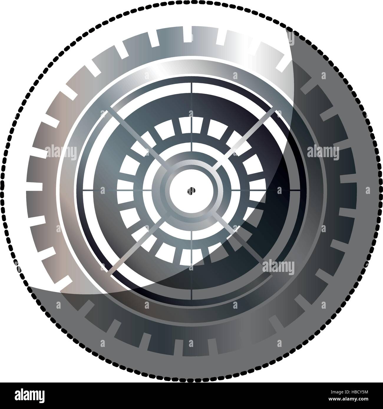 Gear icon. Cog circle wheel machine part and technology theme. Isolated ...