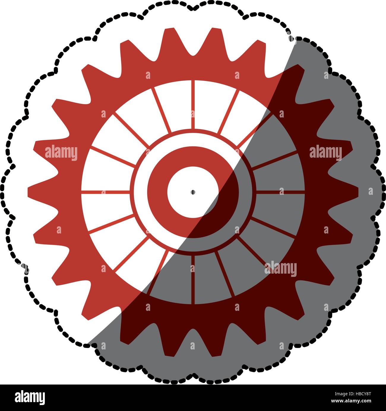 Gear icon. Cog circle wheel machine part and technology theme. Isolated ...