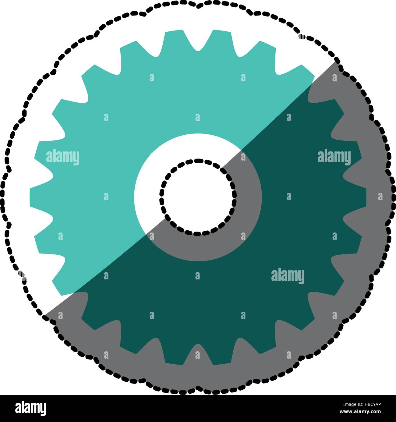 Gear icon. Cog circle wheel machine part and technology theme. Isolated ...