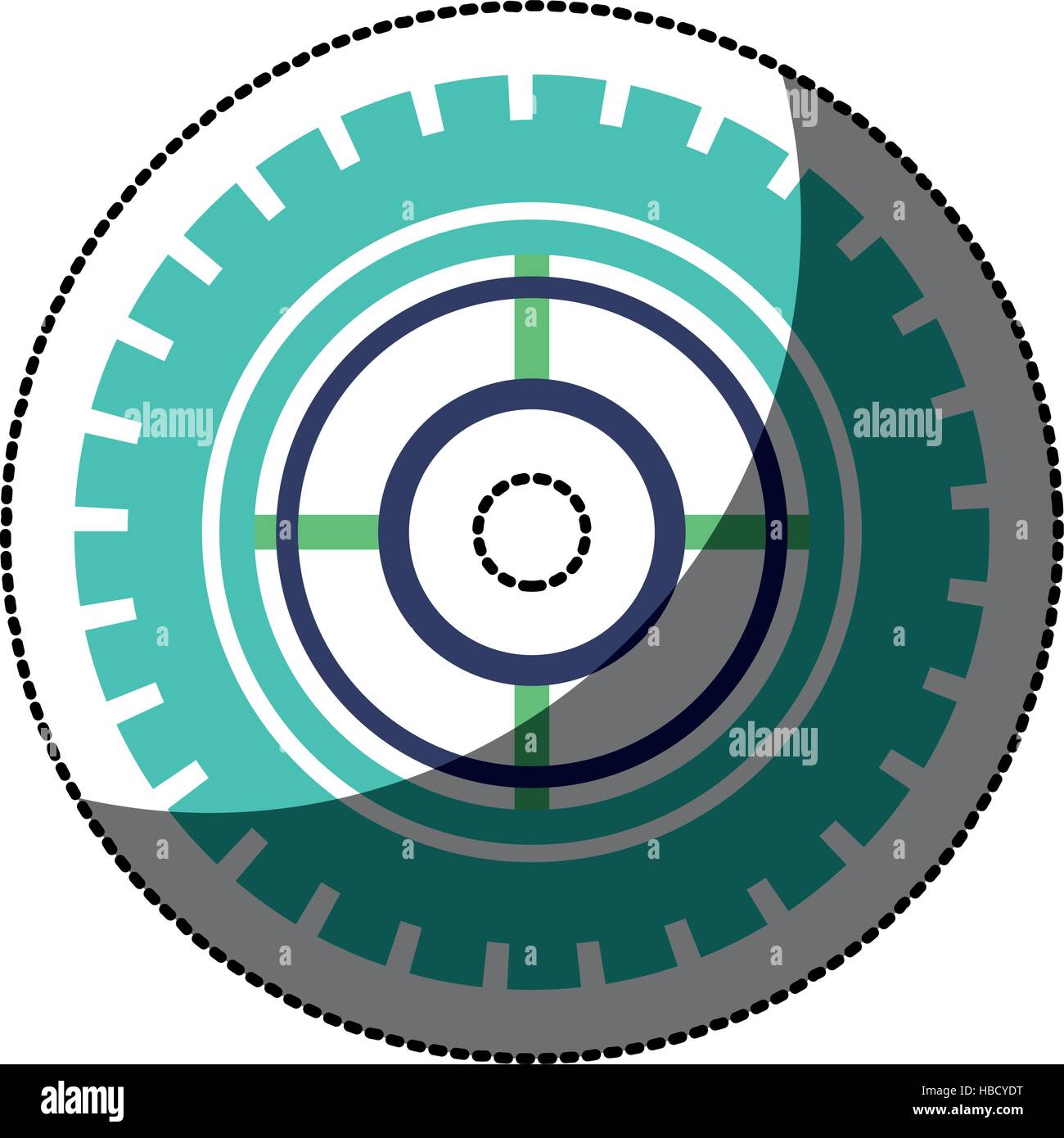 Gear icon. Cog circle wheel machine part and technology theme. Isolated ...