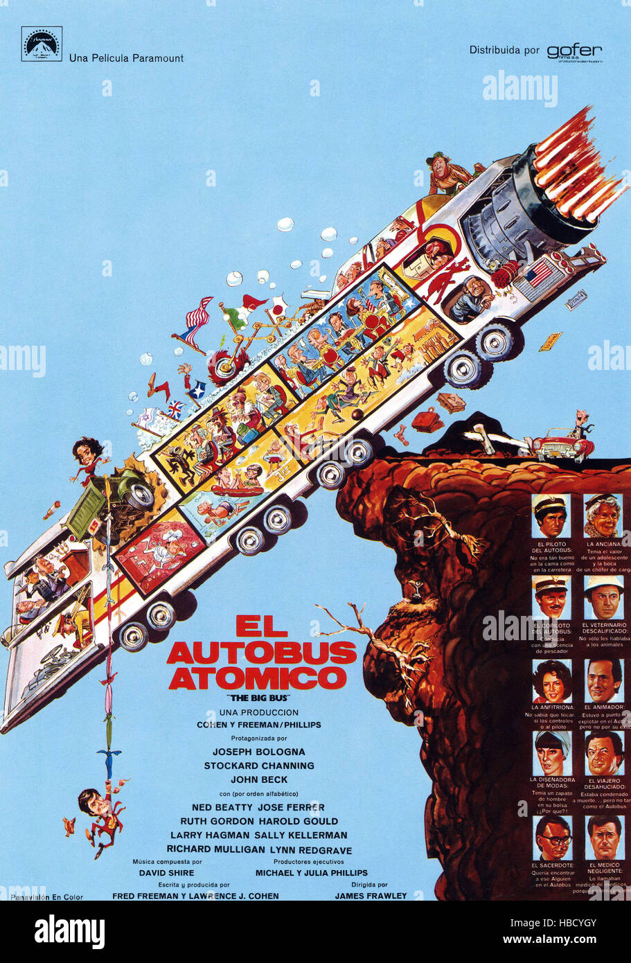 THE BIG BUS, (aka EL AUTOBUS ATOMICO), left row from top: Joseph ...