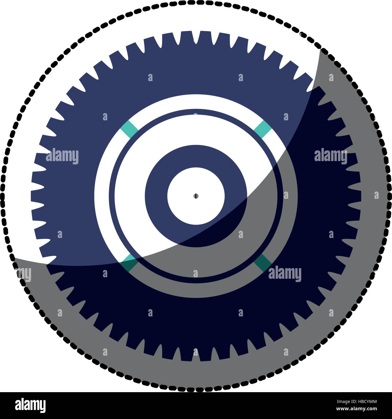 Gear icon. Cog circle wheel machine part and technology theme. Isolated ...