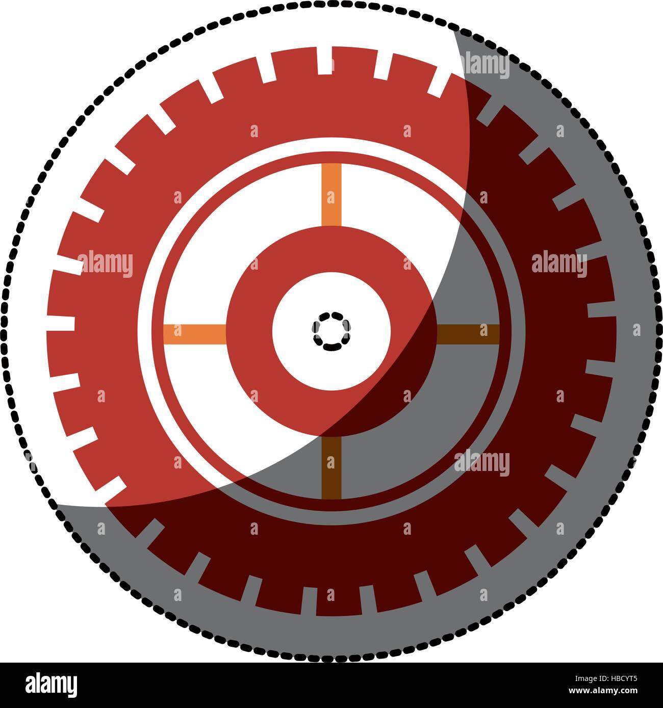 Gear icon. Cog circle wheel machine part and technology theme. Isolated ...