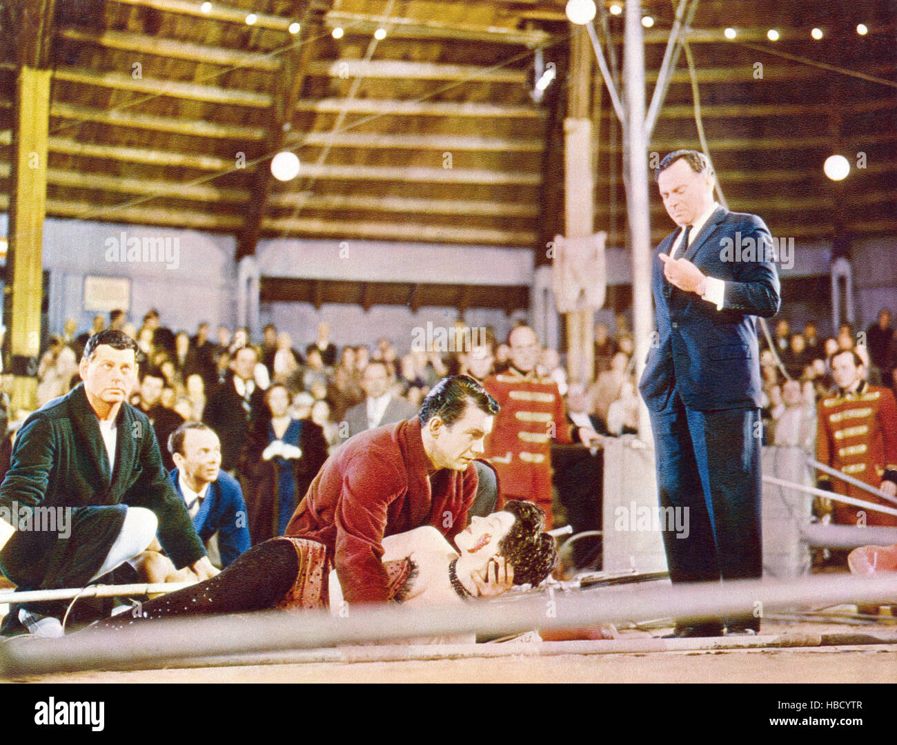 THE BIG SHOW, Cliff Robertson (cradling), Margia Dean (on ground ...