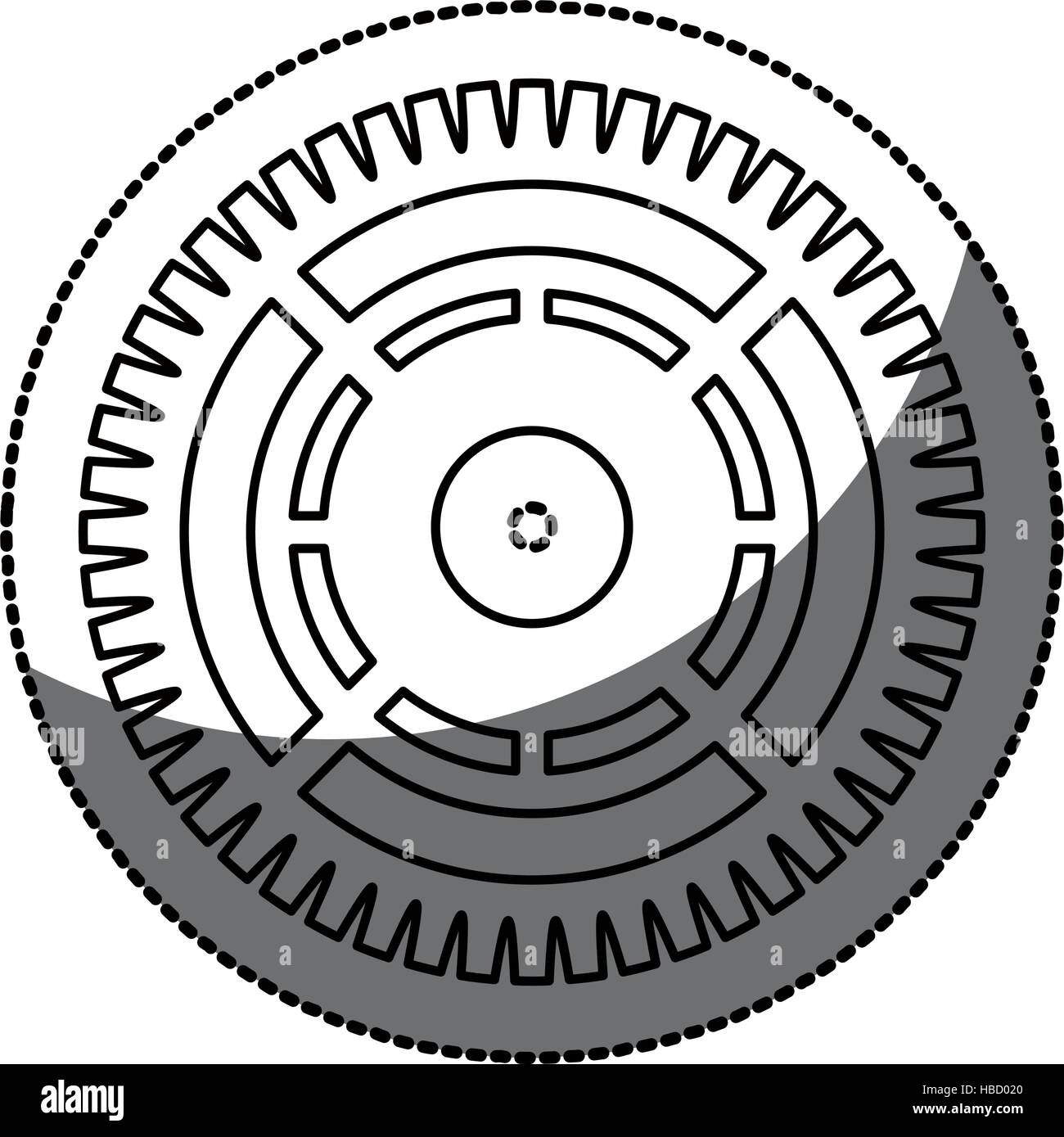 Gear icon. Cog circle wheel machine part and technology theme. Isolated ...