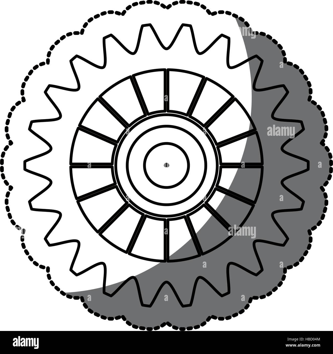 Gear icon. Cog circle wheel machine part and technology theme. Isolated ...