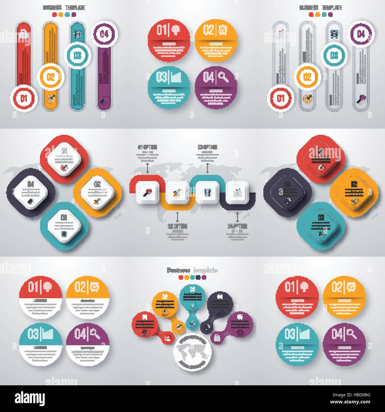 Set with infographics Stock Vector Image & Art - Alamy