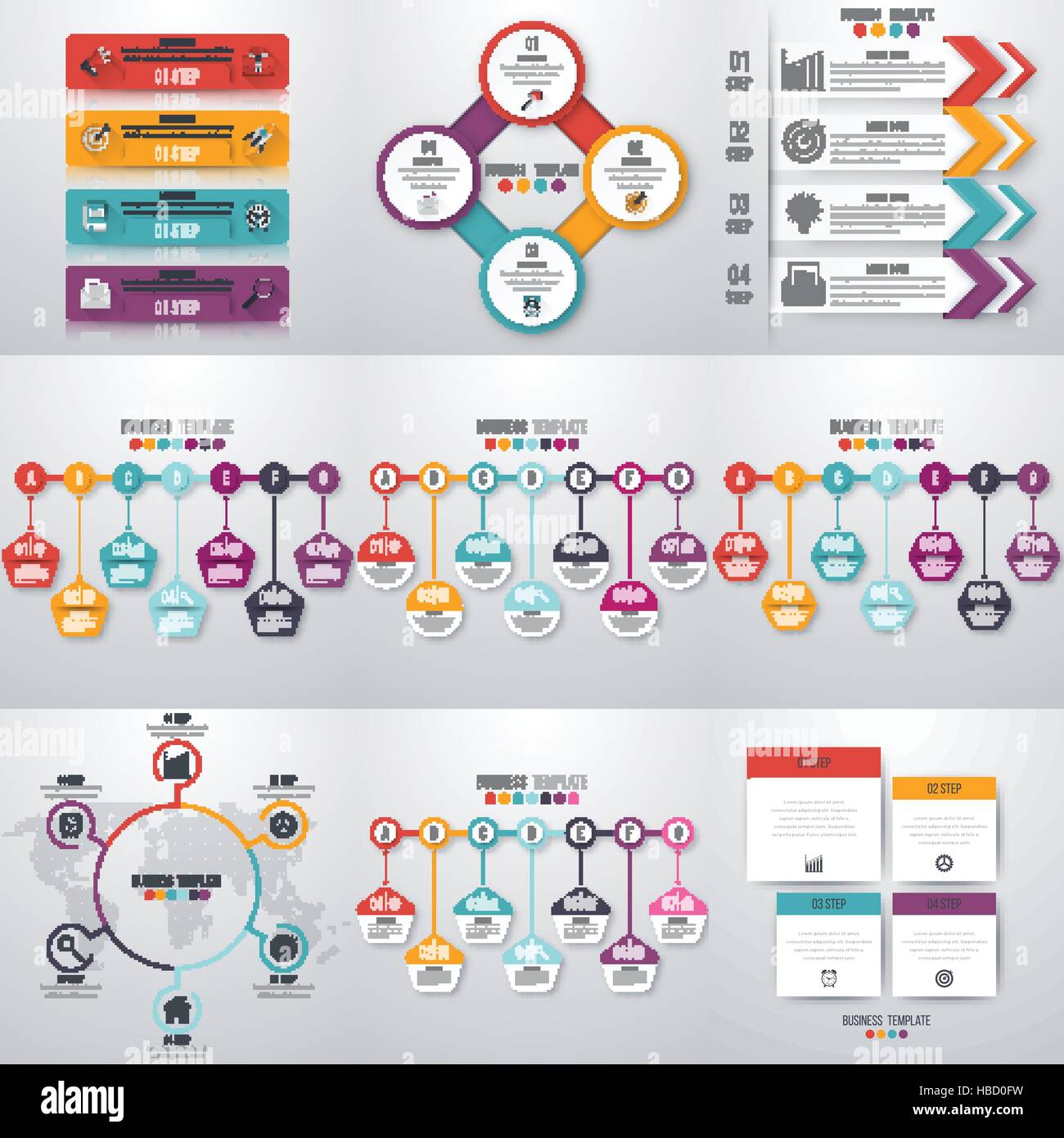 Set with infographics Stock Vector Image & Art - Alamy