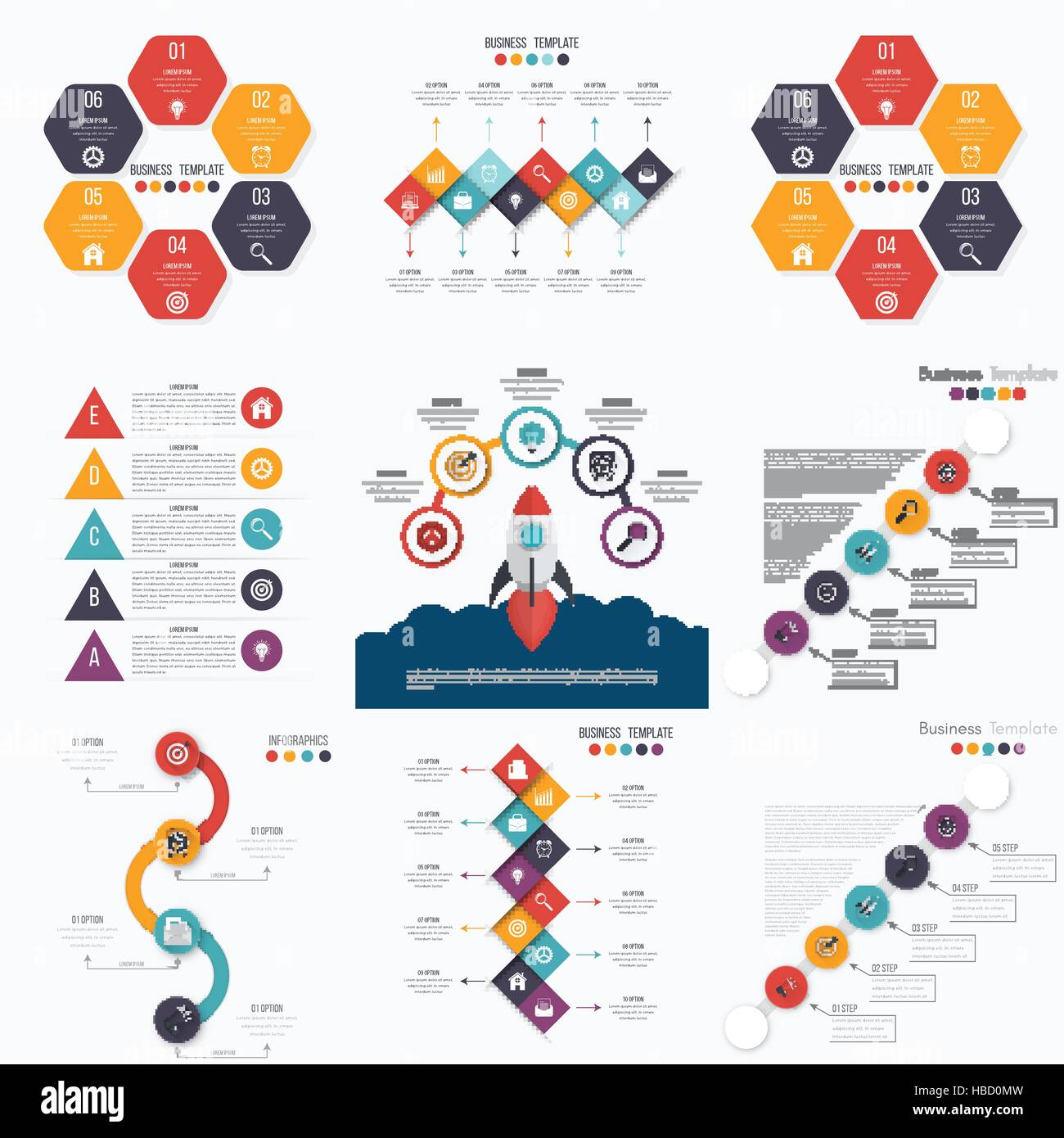 Set with infographics Stock Vector Image & Art - Alamy