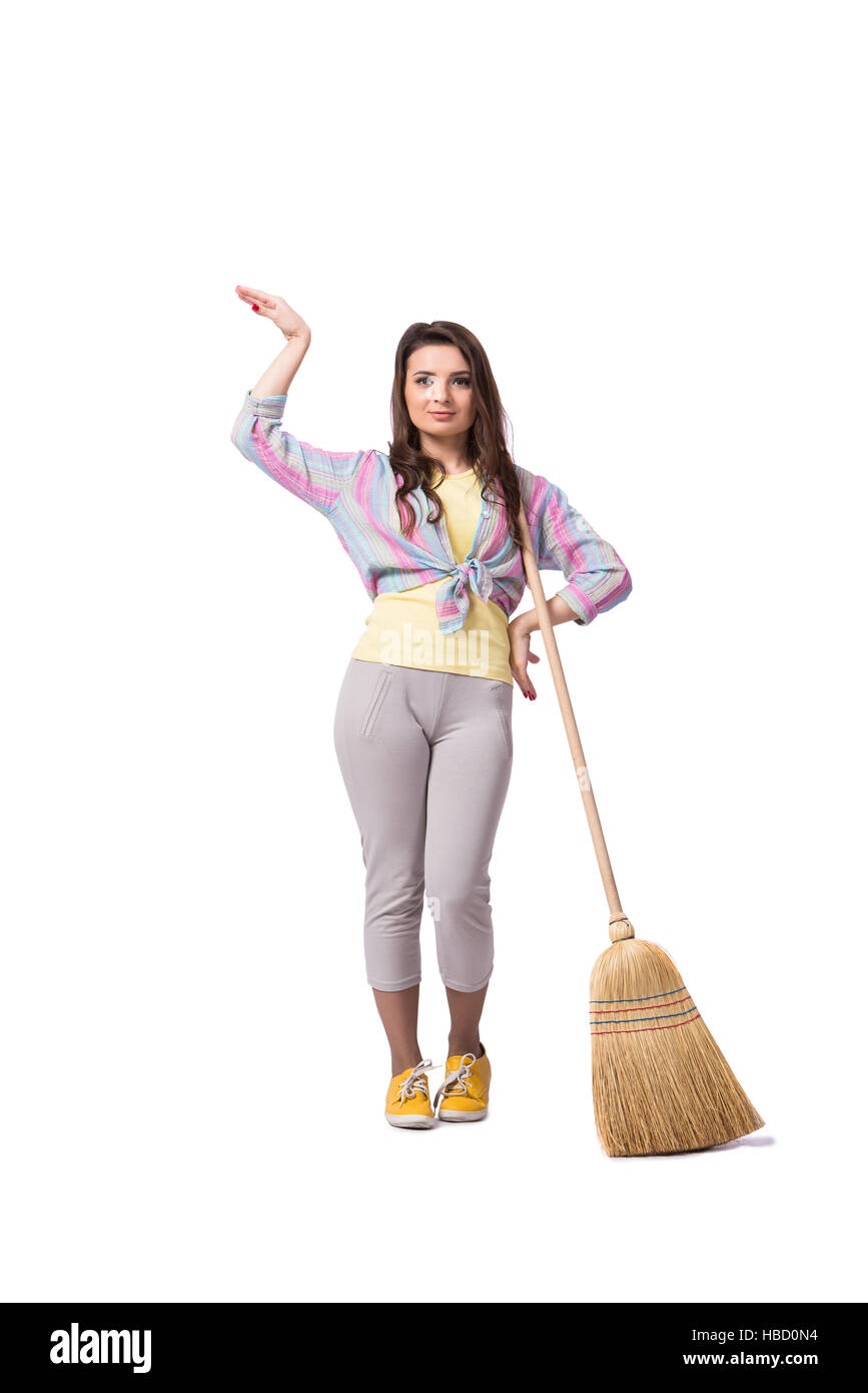 Sweeping lady Cut Out Stock Images & Pictures - Alamy